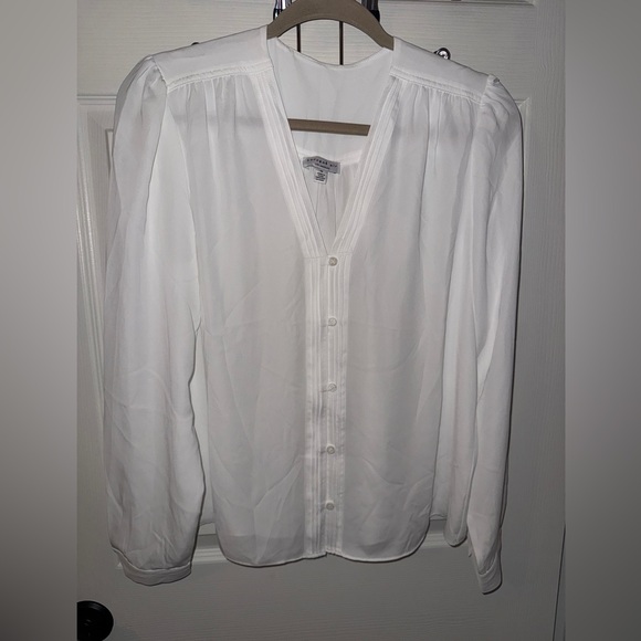 Current Air | Tops | Current Air Womens Classic White Buttonup Blouse ...